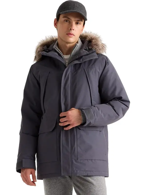 Quince Responsible Down Hooded Parka - Carbon Grey