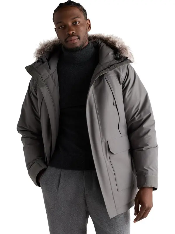 Quince Responsible Down Hooded Parka - Dark Fossil Grey