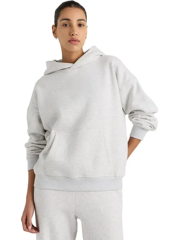 Quince Everyday Fleece Hoodie - Light Heather Grey