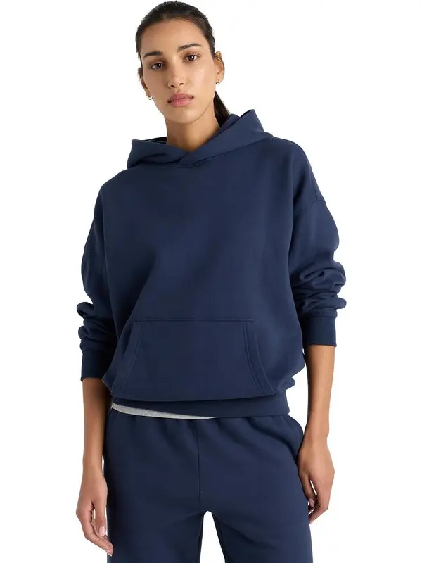 Quince Everyday Fleece Hoodie - Washed Deep Navy