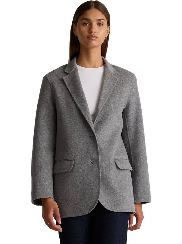 Quince Double-faced Merino Wool Soft Blazer - Heather Grey