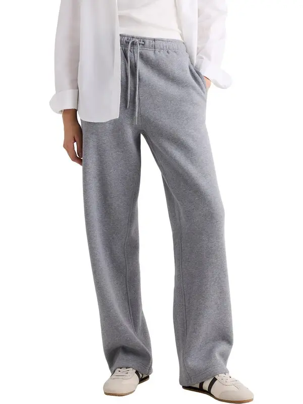 Quince Everyday Fleece Sweatpants - Medium Heather Grey