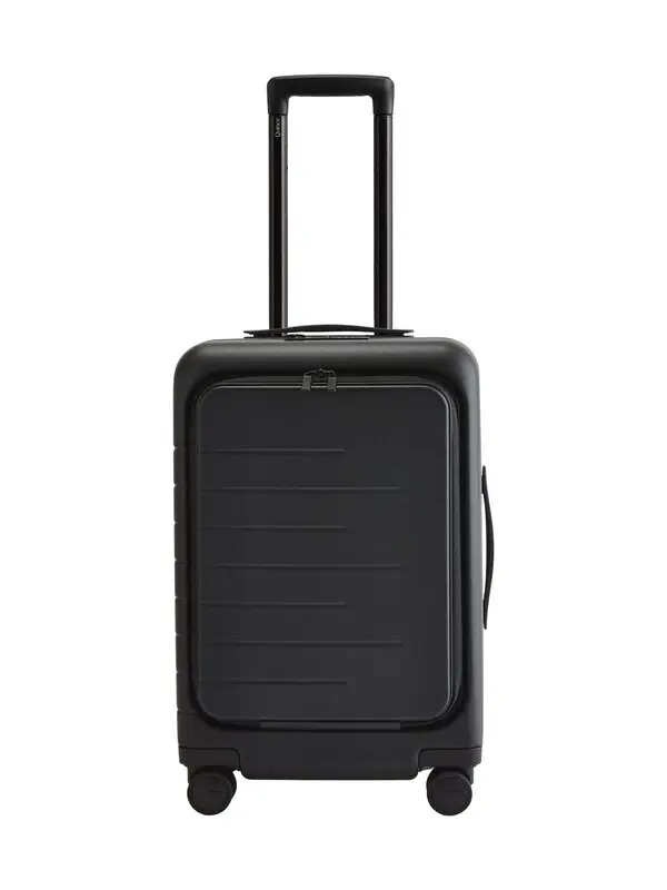 Quince Front Pocket Carry-on Hard Shell Suitcase - Black