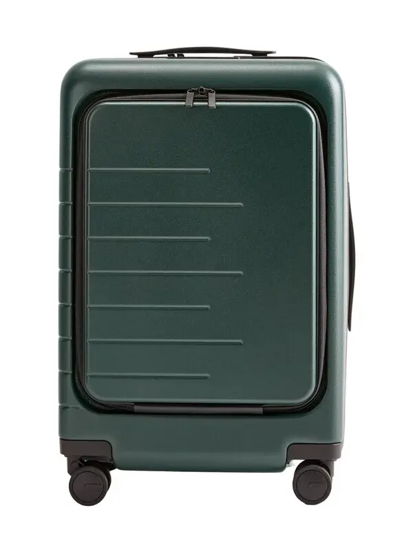 Quince Front Pocket Carry-on Hardshell Suitcase - Dark Green