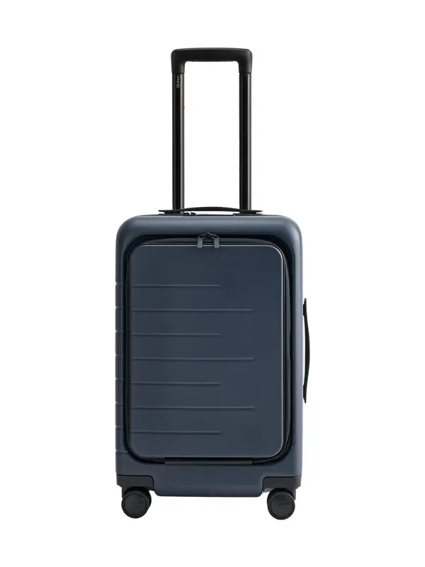 Quince Front Pocket Carry-on Hard Shell Suitcase - Navy
