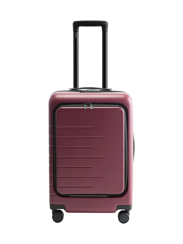 Quince Front Pocket Carry-on Hard Shell Suitcase - Wine
