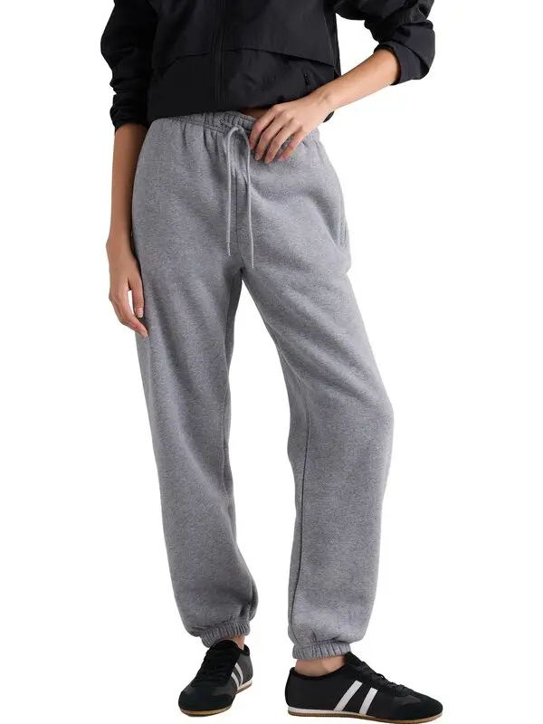 Quince Everyday Fleece Joggers - Medium Heather Grey