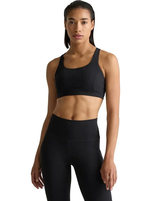 Quince Power-up Twist Sports Bra - Black