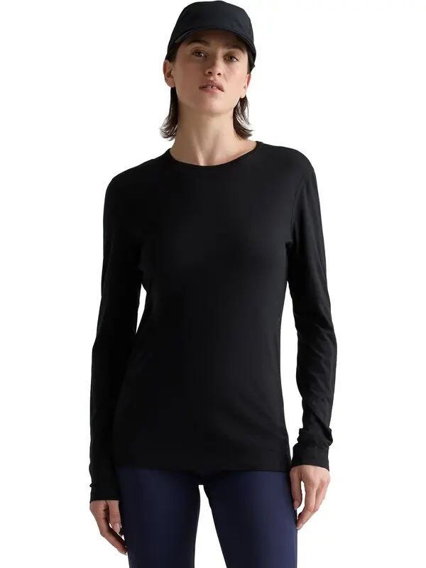 Quince 100% Merino Wool All-season Long Sleeve Base Layer - Black