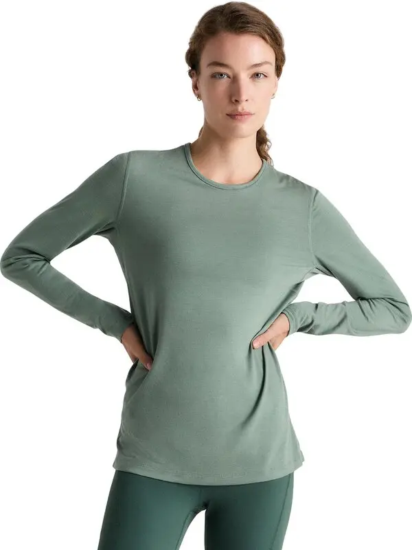 Quince 100% Merino Wool All-season Long Sleeve Base Layer - Sea Spray Green