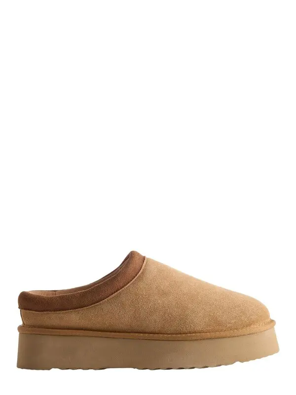 Quince Australian Shearling Platform Clog Slipper - Pecan