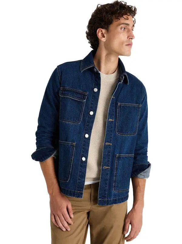 Quince Denim Chore Jacket - Dark Indigo