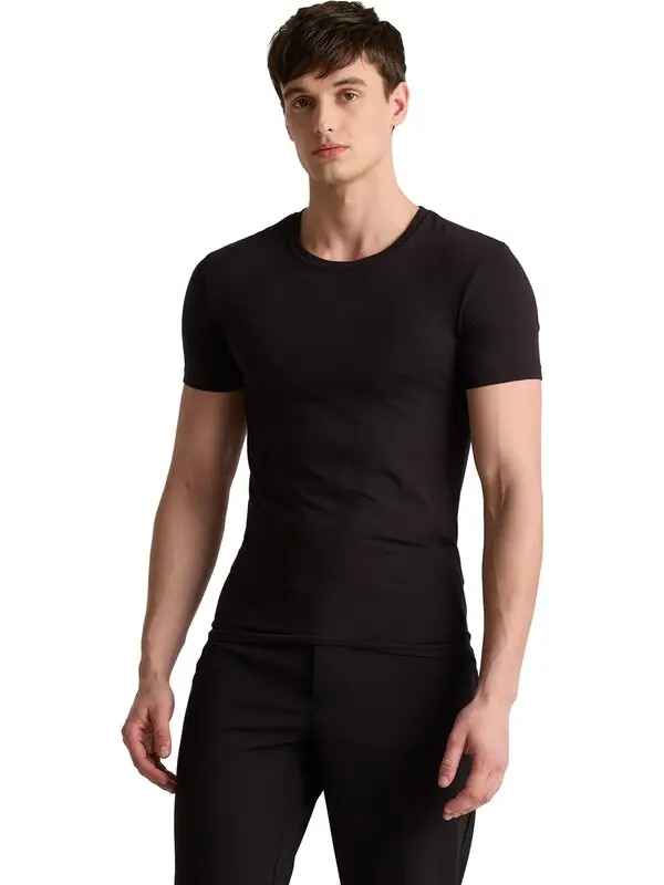 Quince Soft Stretch Crewneck Undershirt - Bold Black