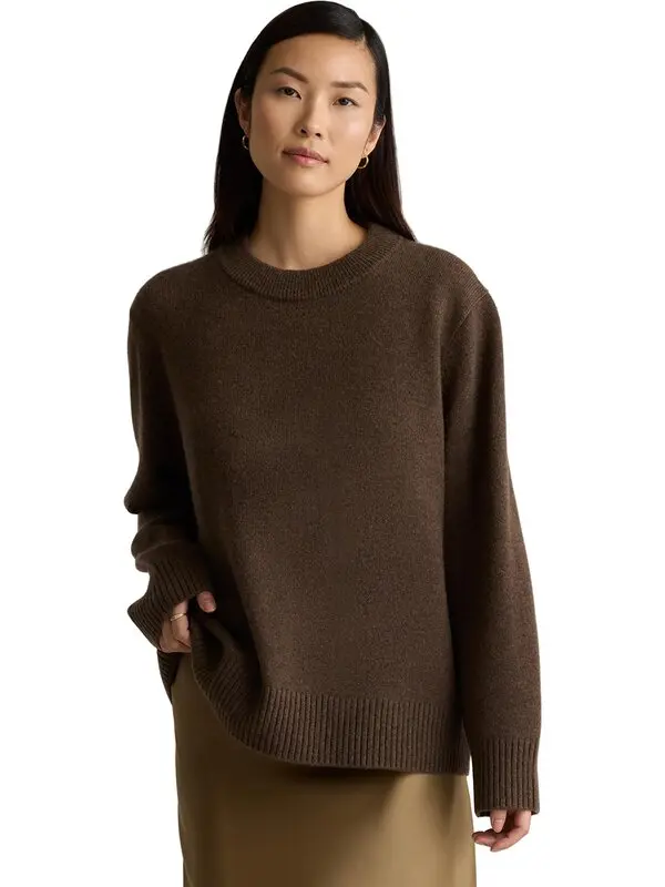 Quince Mongolian Cashmere Sweater - Brown