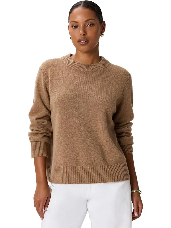 Quince Mongolian Cashmere Oversized Crewneck Sweater - Teak