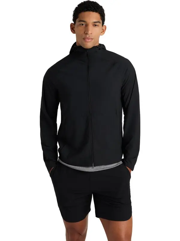 Quince Packable Performance Training Jacket - Bold Black