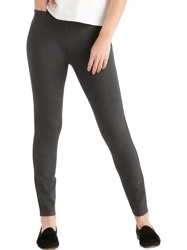 Quince Ultra-stretch Ponte Skinny Pants Petite - Charcoal