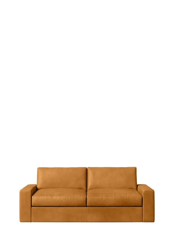 Quince Stillman Leather Sofa - Scotch