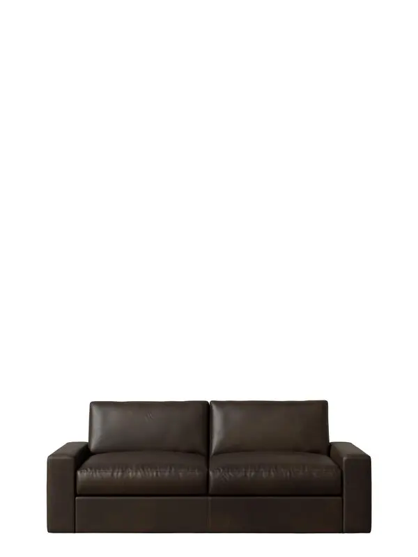 Quince Stillman Leather Sofa - Smoke