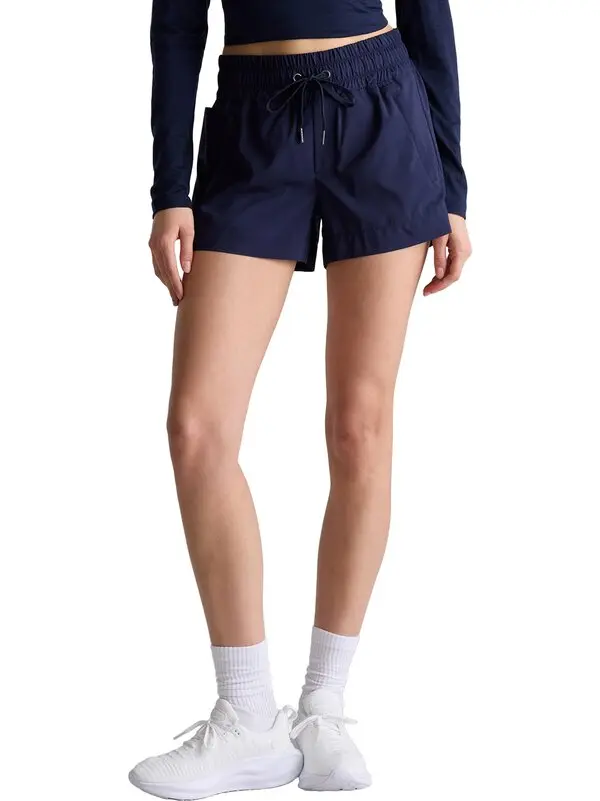Quince Micro Ripstop Mid-rise Hike Shorts - Deep Navy