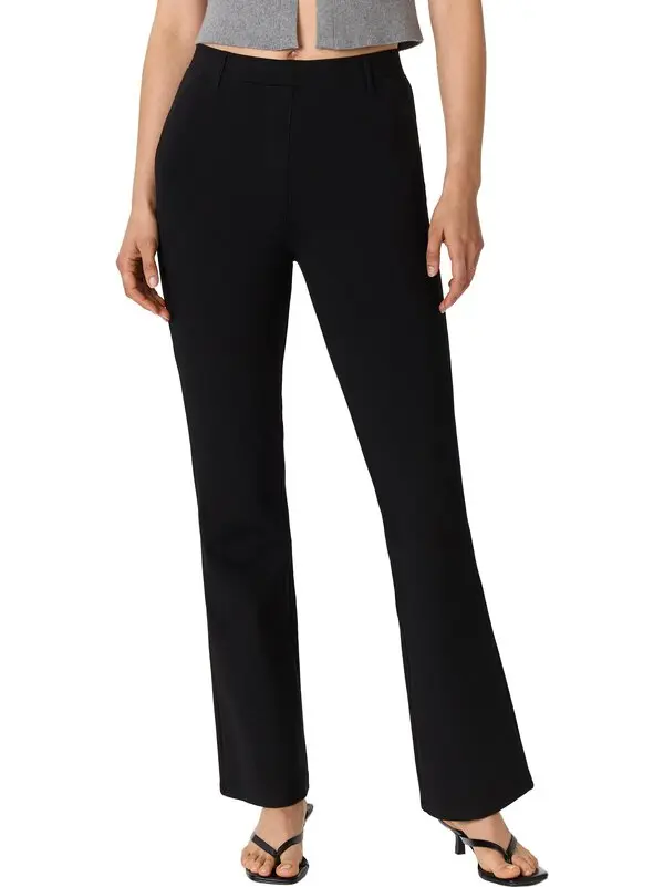 Quince Ultra-stretch Ponte Bootcut Pants Petite - Black