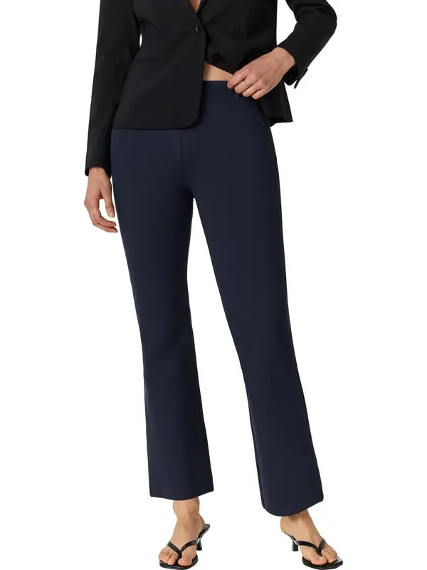 Quince Ultra-stretch Ponte Bootcut Pants Petite - Navy
