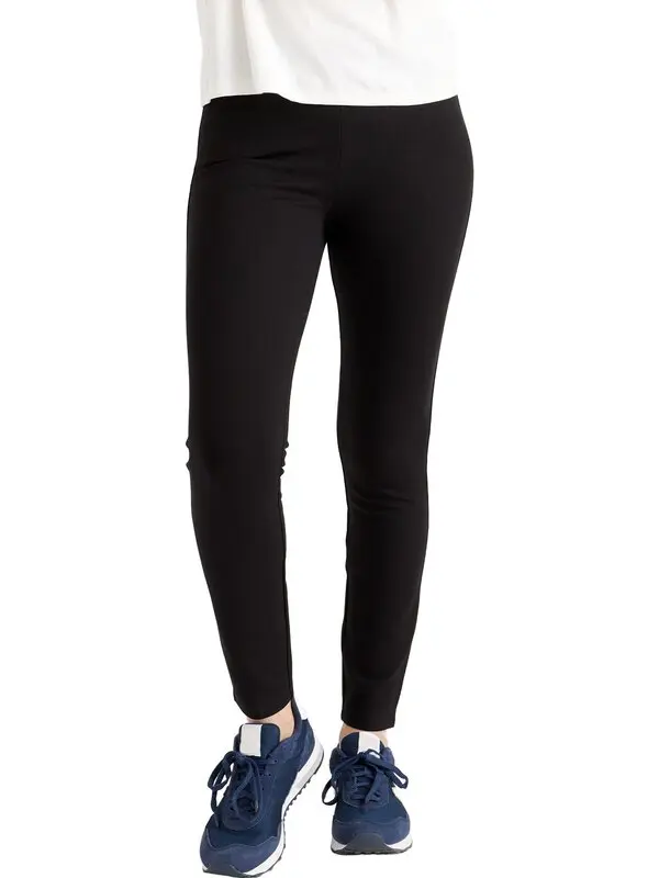Quince Ultra-stretch Ponte Skinny Pants - Black