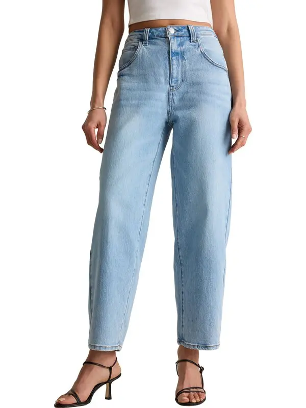 Quince Bella Stretch Barrel Jeans - Cool Blue