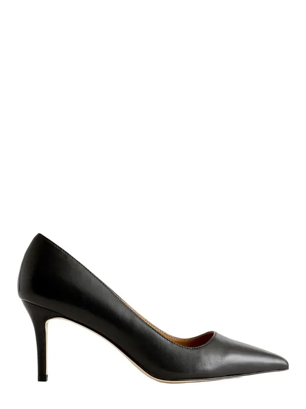 Quince Italian Leather Pointy Toe Pump - Black