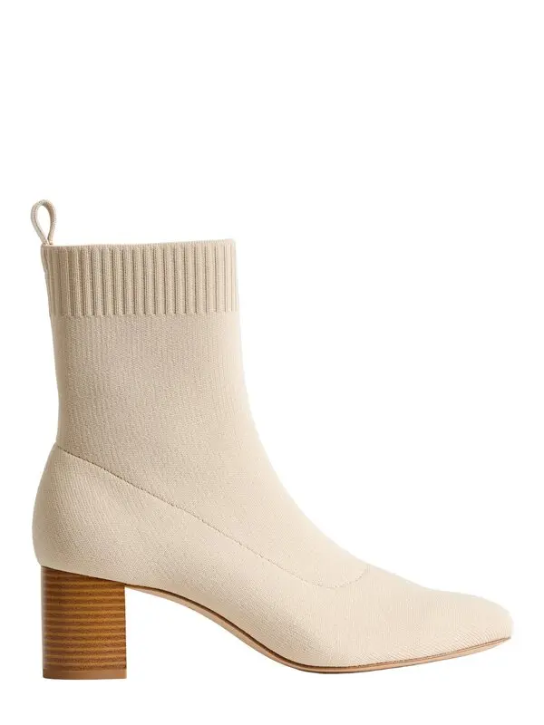 Quince Eco Knit Heeled Bootie - Almond
