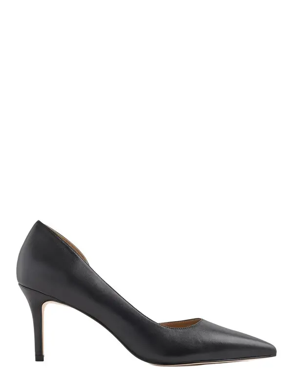 Quince Italian Leather 75mm D'orsay Pump - Black