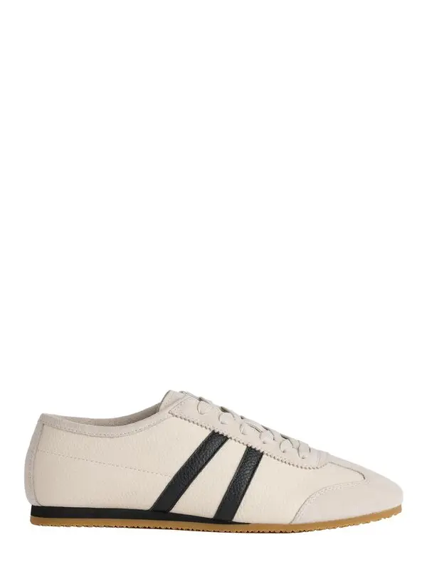 Quince Italian Leather & Suede Low Profile Sneaker - Birch