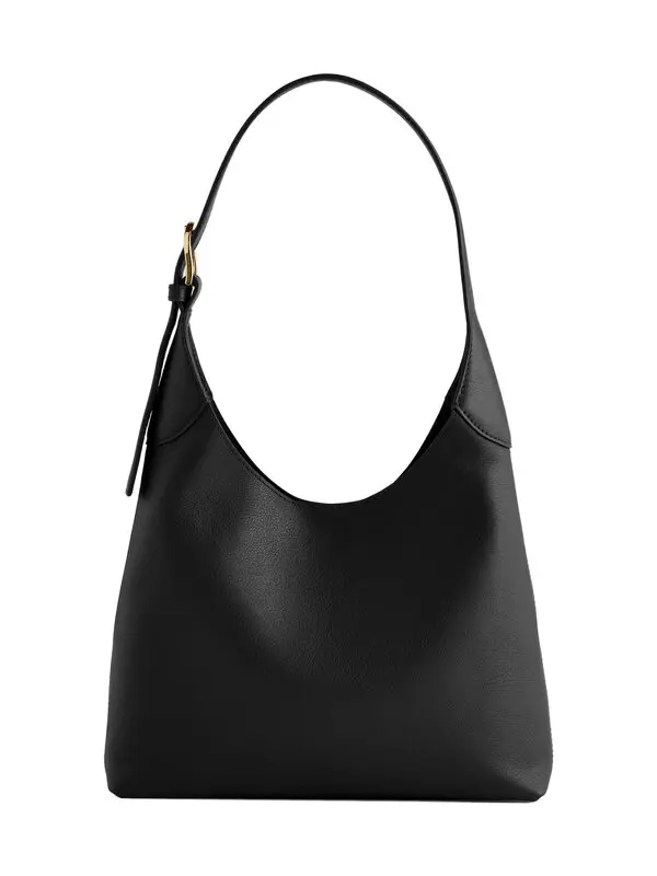 Quince Full-grain Leather Shoulder Bag - Black