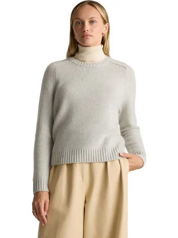 Quince Luxe Baby Cashmere Crewneck Sweater - Pearled Ivory