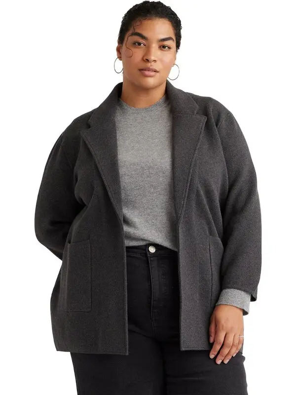 Quince Knit Blazer - Charcoal
