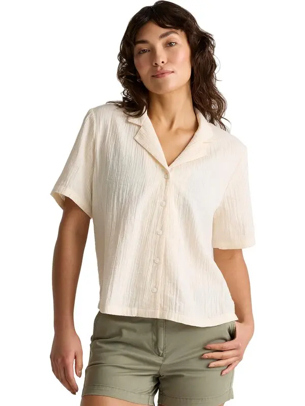 Quince Gauze Short Sleeve Shirt - Vintage Cream