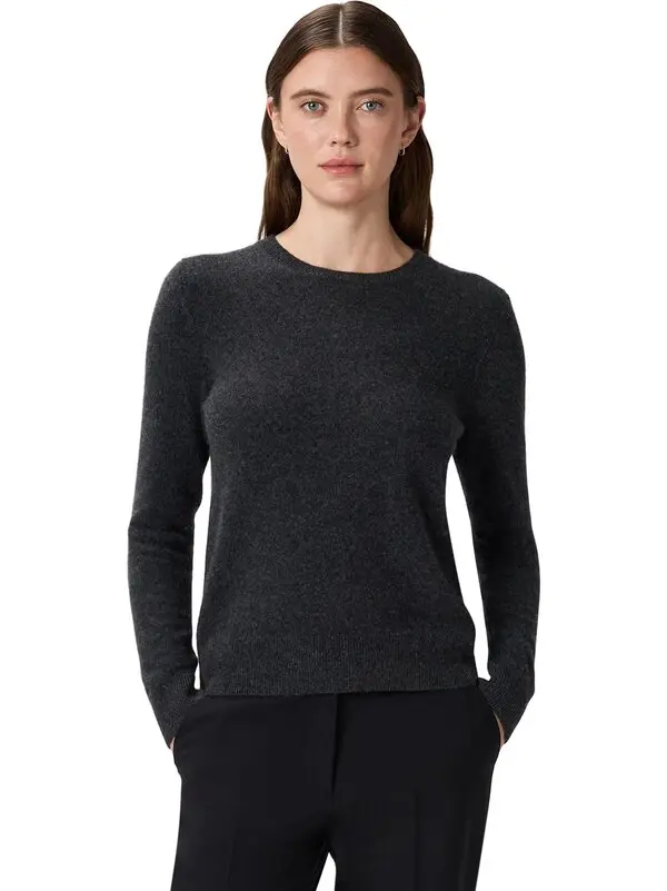 Quince Mongolian Cashmere Crewneck Sweater - Charcoal