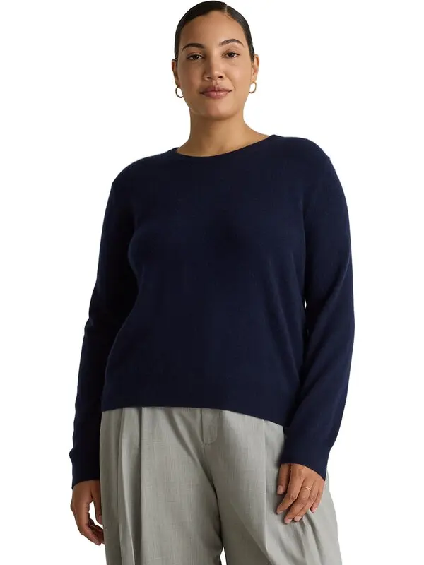 Quince Mongolian Cashmere Crewneck Sweater - True Navy