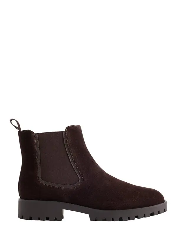 Quince Italian Suede Lug Sole Chelsea Boot - Coffee Bean