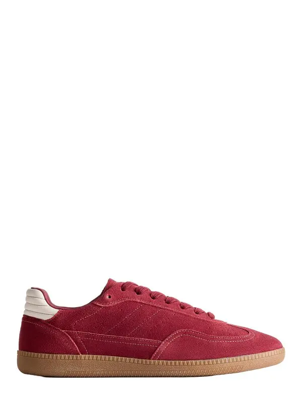 Quince Italian Suede Gum Sole Sneaker - Garnet