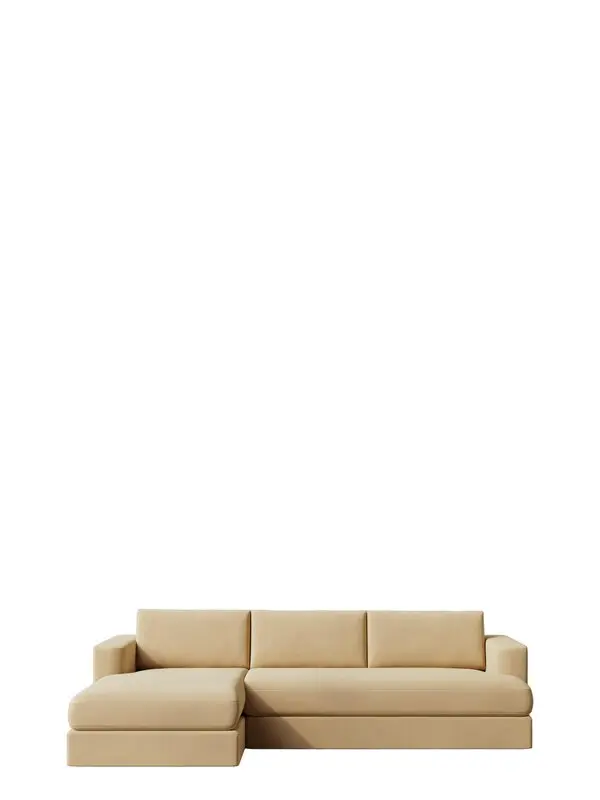 Quince Sierra Curved Arm Chaise Sectional - Linen