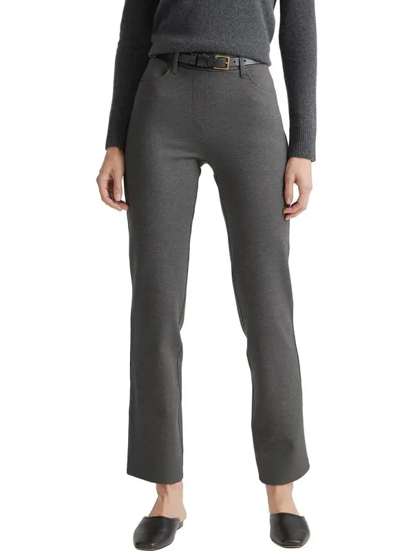 Quince Ultra-stretch Ponte 4-pocket Pants - Charcoal