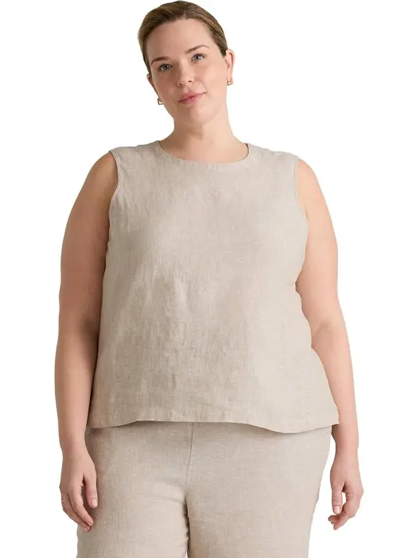 Quince Linen Tank Top - Flax