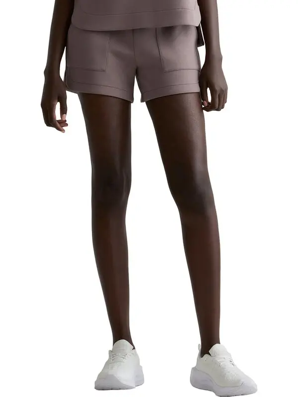 Quince High-rise Sweatshorts - Dark Taupe