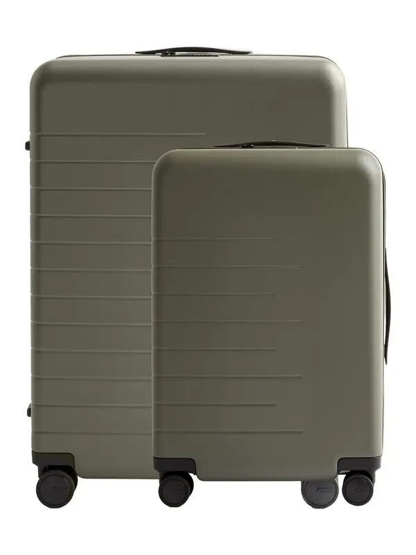 Quince Polycarbonate Suitcase Set - Olive