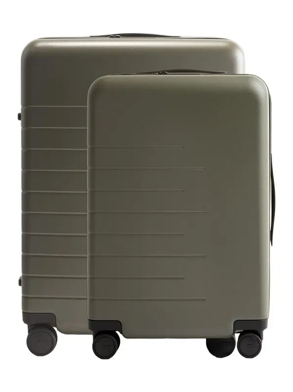 Quince Polycarbonate Suitcase Set - Olive