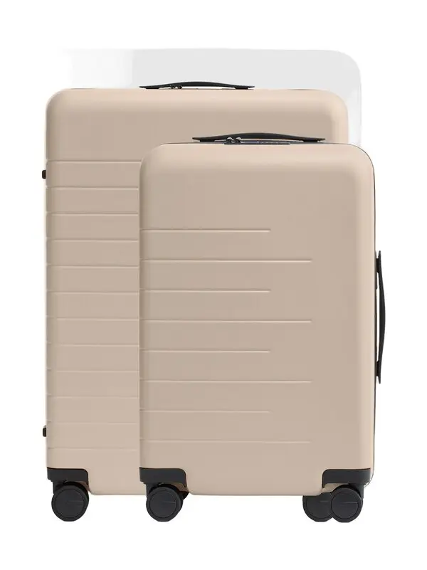 Quince Polycarbonate Suitcase Set - Tan