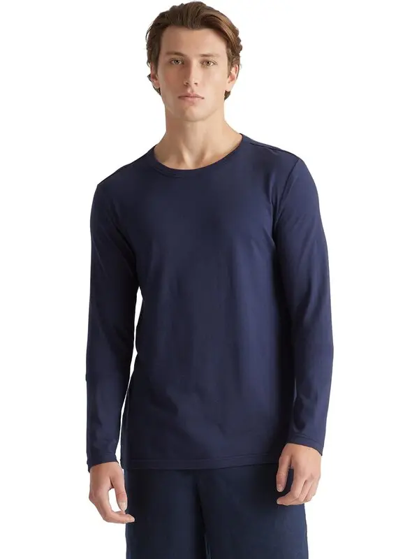 Quince Cotton Modal Long Sleeve T-shirt - Navy
