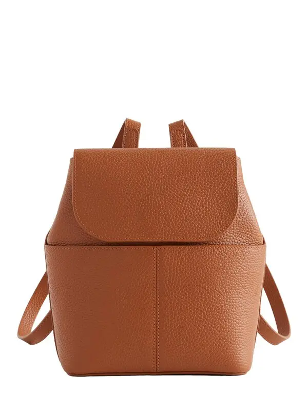Quince Italian Leather Backpack - Cognac