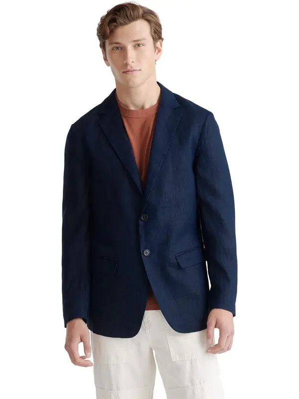 Quince 100% European Linen Blazer - Deep Navy